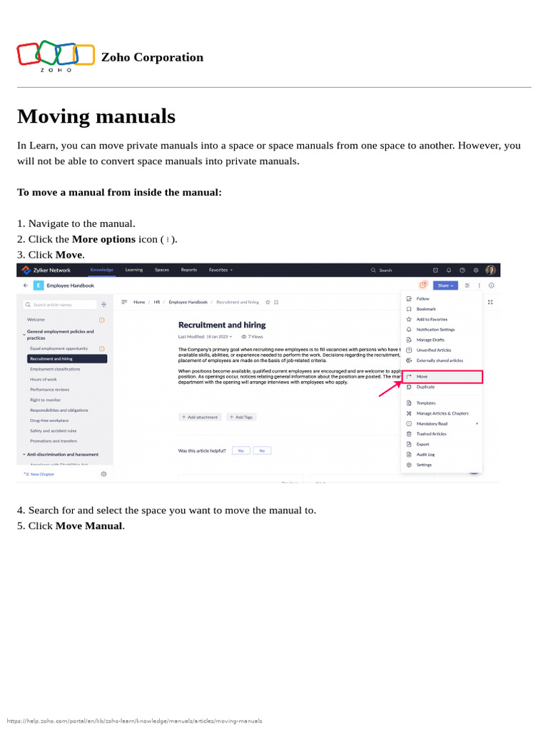 Moving Manuals | PDF