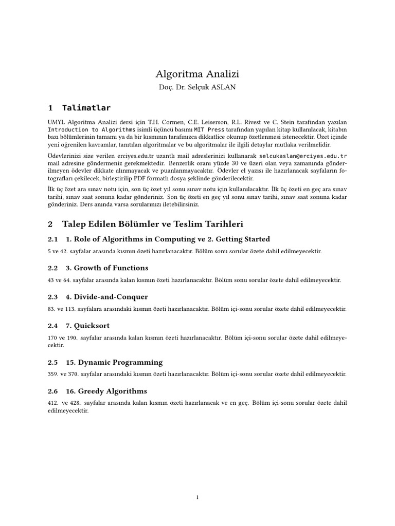 Algorithm Analysis | PDF