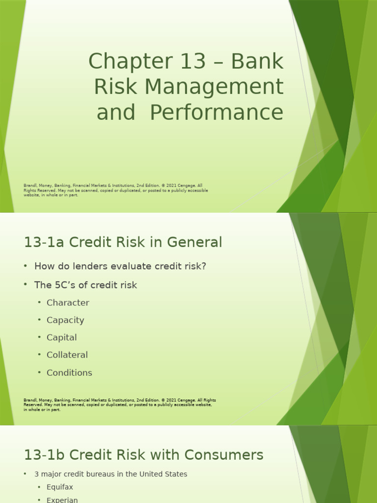 Chapter 13 - Bank Risk Management and Performance | PDF | Bond Duration ...