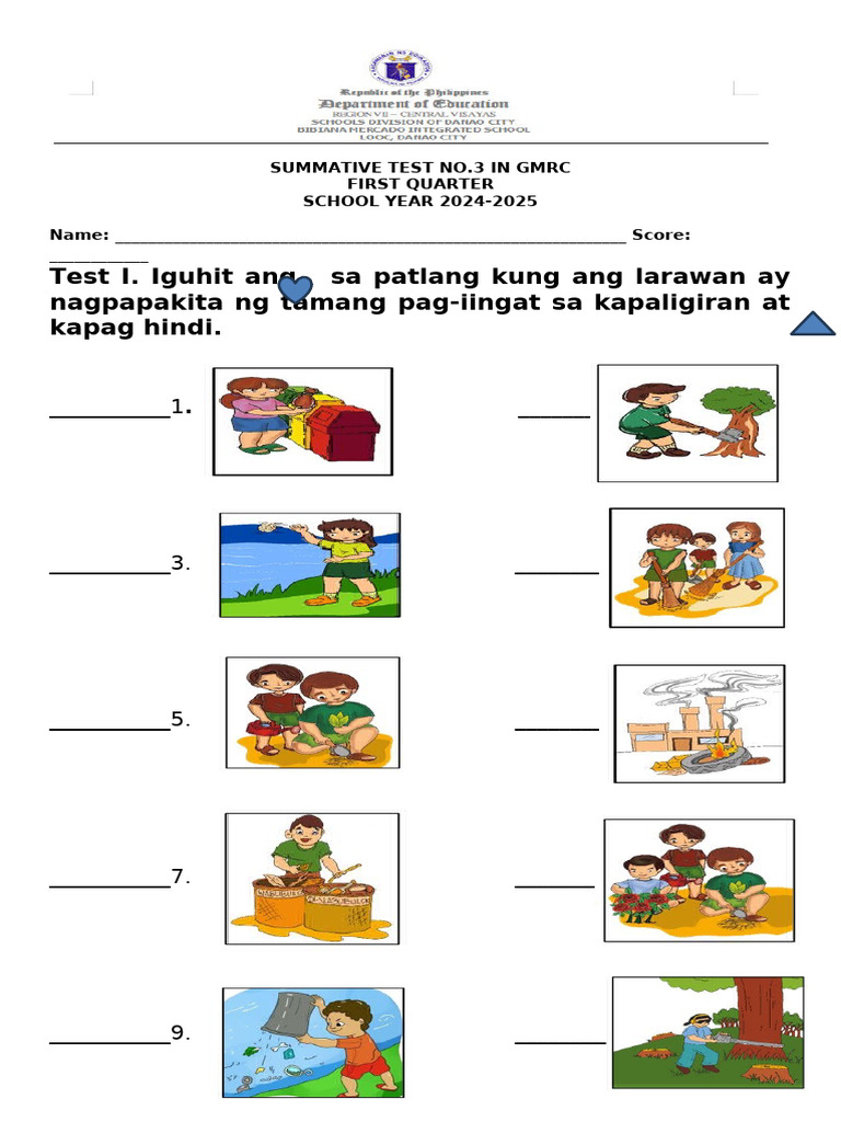 Q1 Summative Test 3 Gmrc Pdf