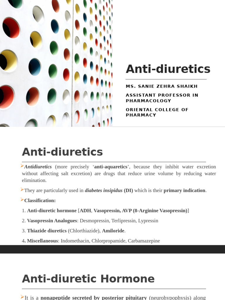 Anti Diuretics | PDF