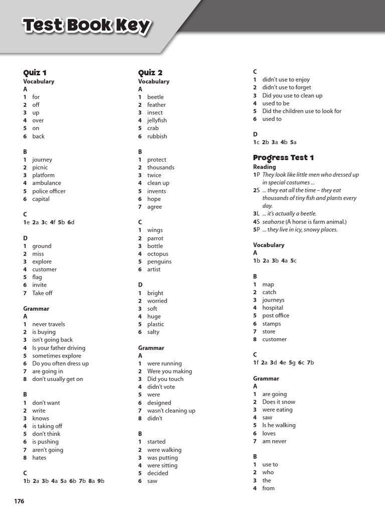 Kids Zone 6 - Tests (Key) | PDF