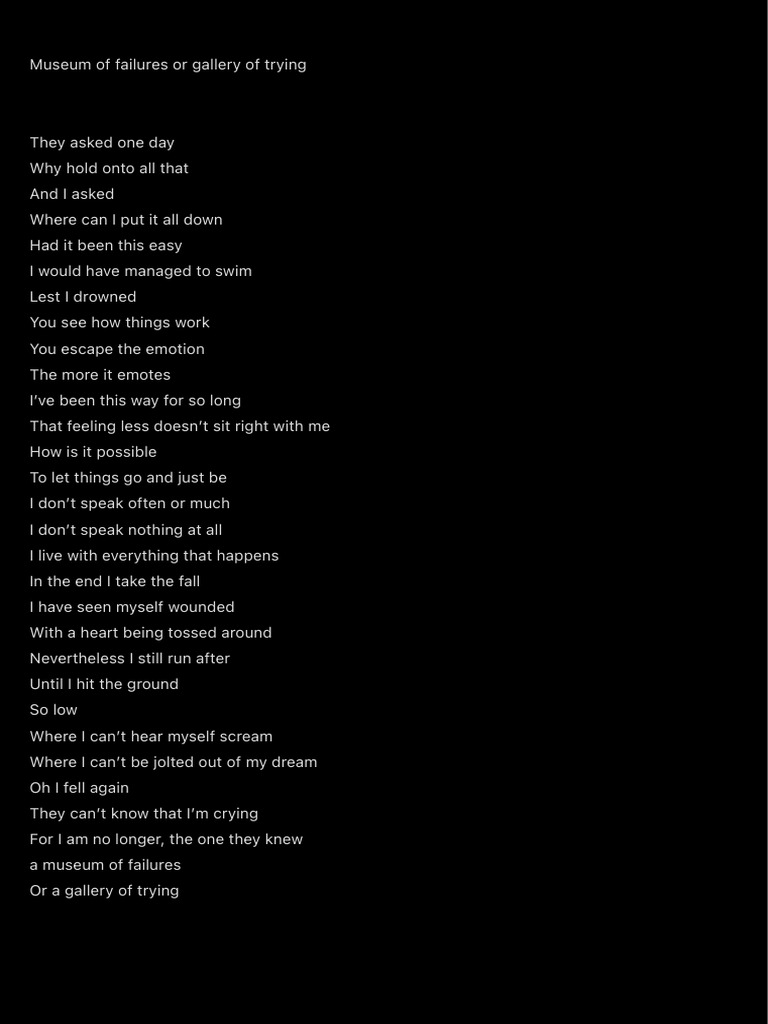 Museum of Failures or Gallery of Trying | PDF