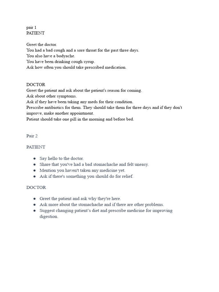 Doctors Office Prompts | PDF