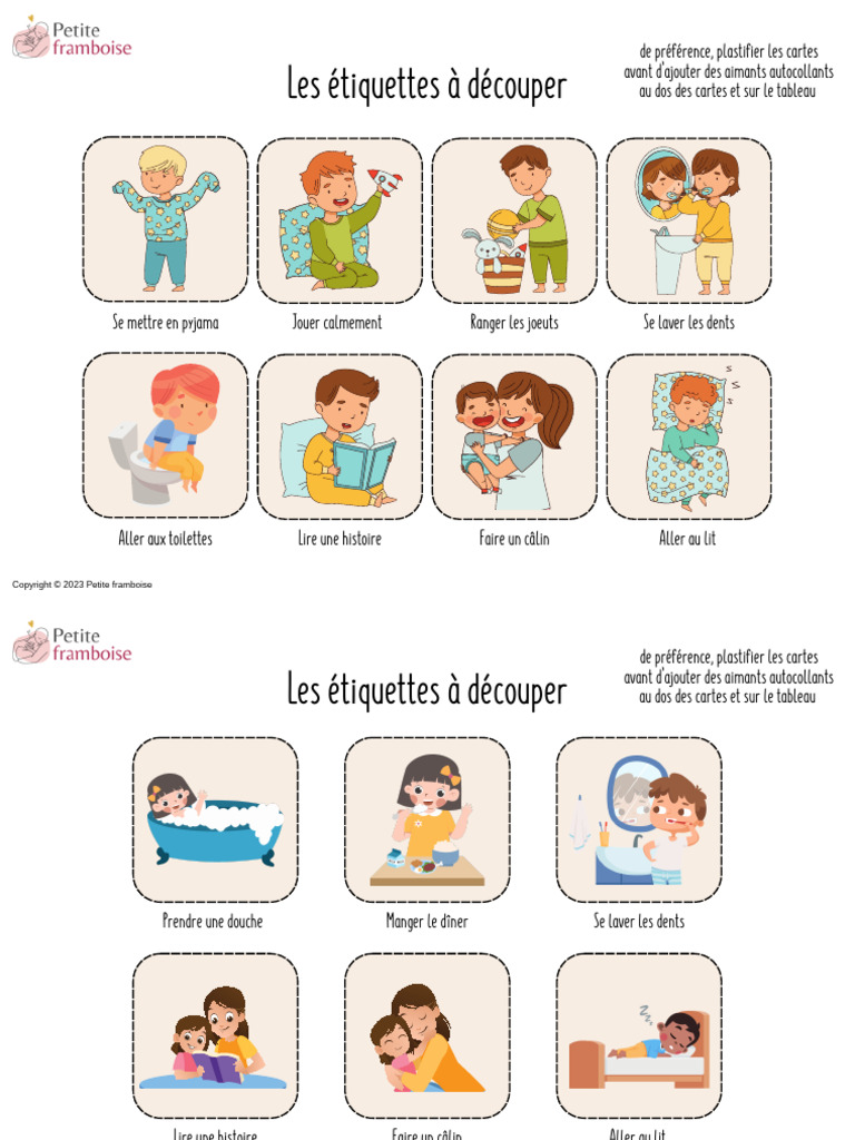 Ma Routine Du Soir A Imprimer | PDF