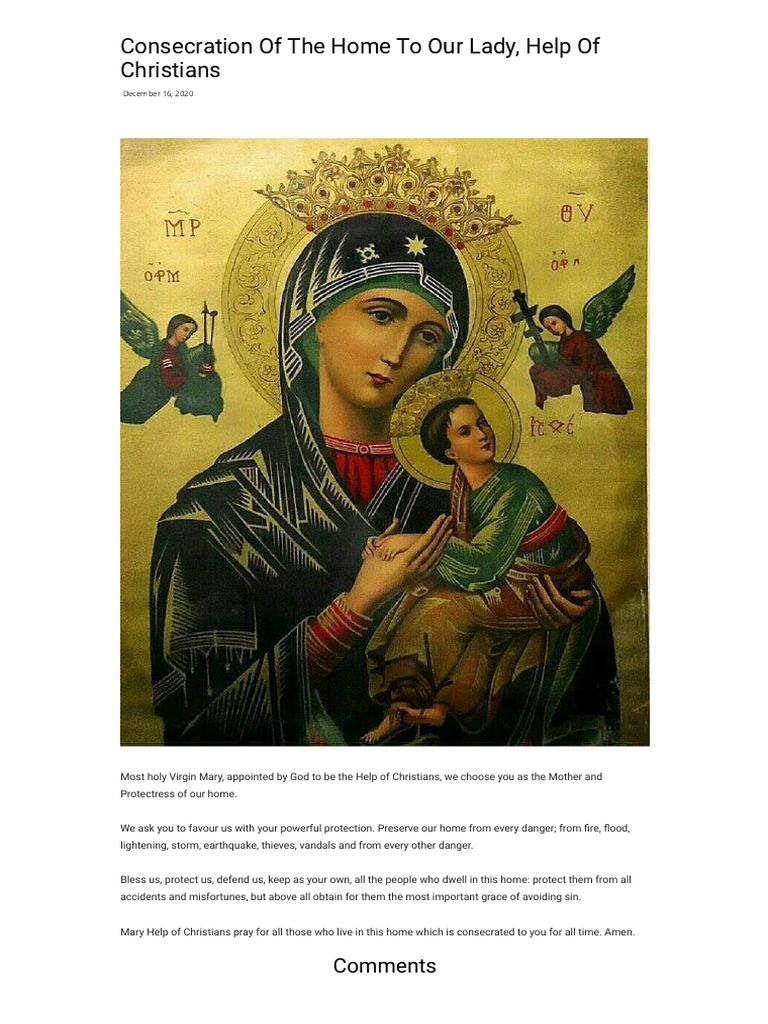 Home Consecration to Our Lady | PDF