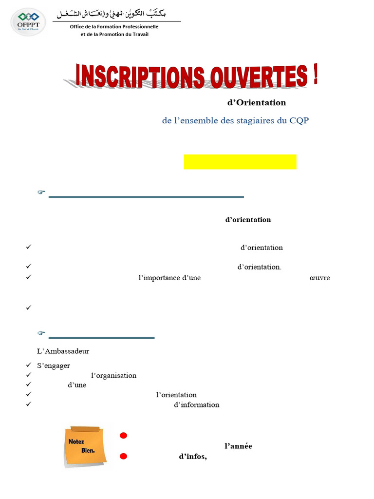 CQP BM Annonce | PDF
