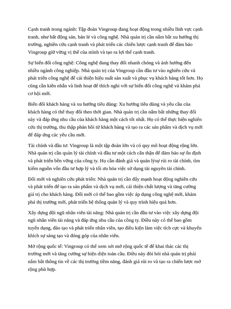 C NH Tranh Trong Ngành | PDF