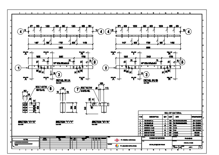 Drawing Detail Structure Frame 4 of 9 Rev - As | PDF