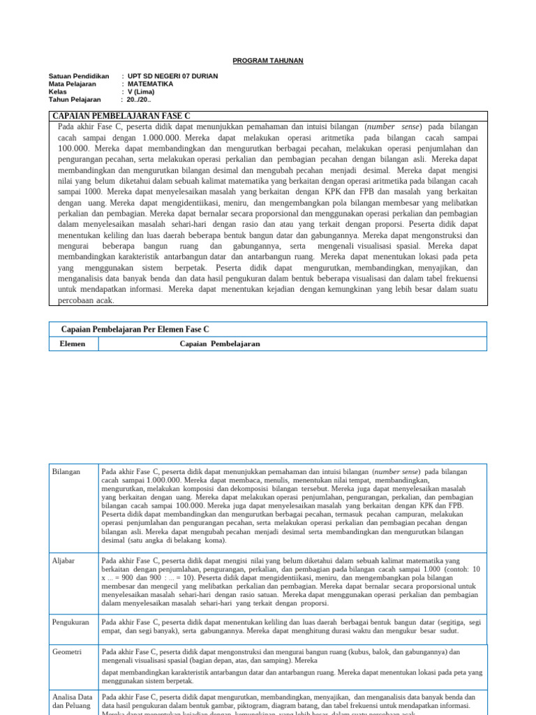 Program Tahunan MM | PDF