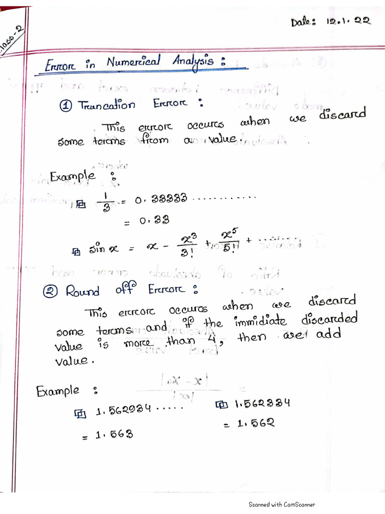 (First Term) MAT 247 (Numerical Analysis) | PDF