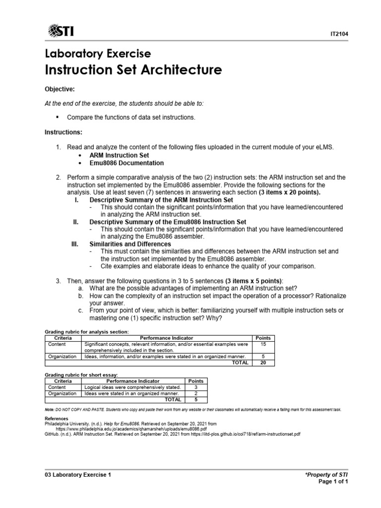 03 Laboratory Exercise 1 | PDF