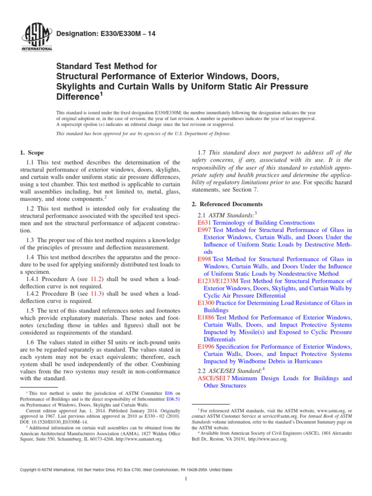 Astm E0330 E0330m-14 050214 | PDF