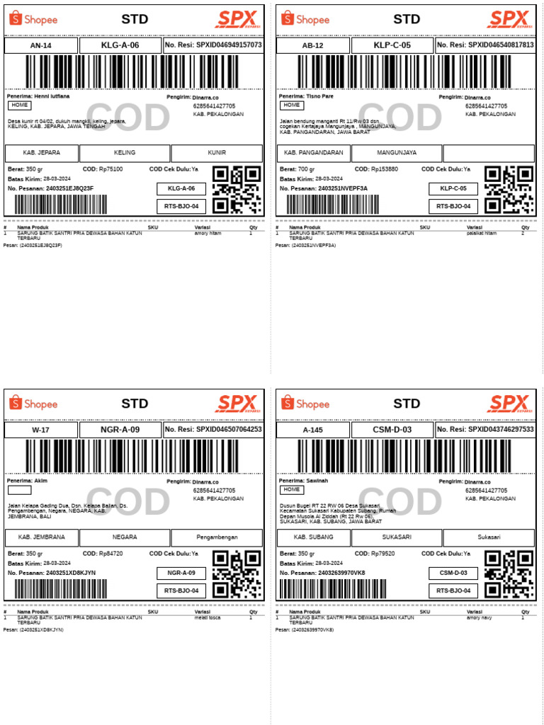 Cod Cod: STD STD | PDF