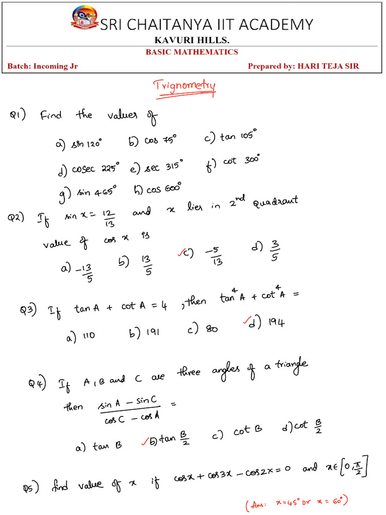 Basic Math Assignment | PDF