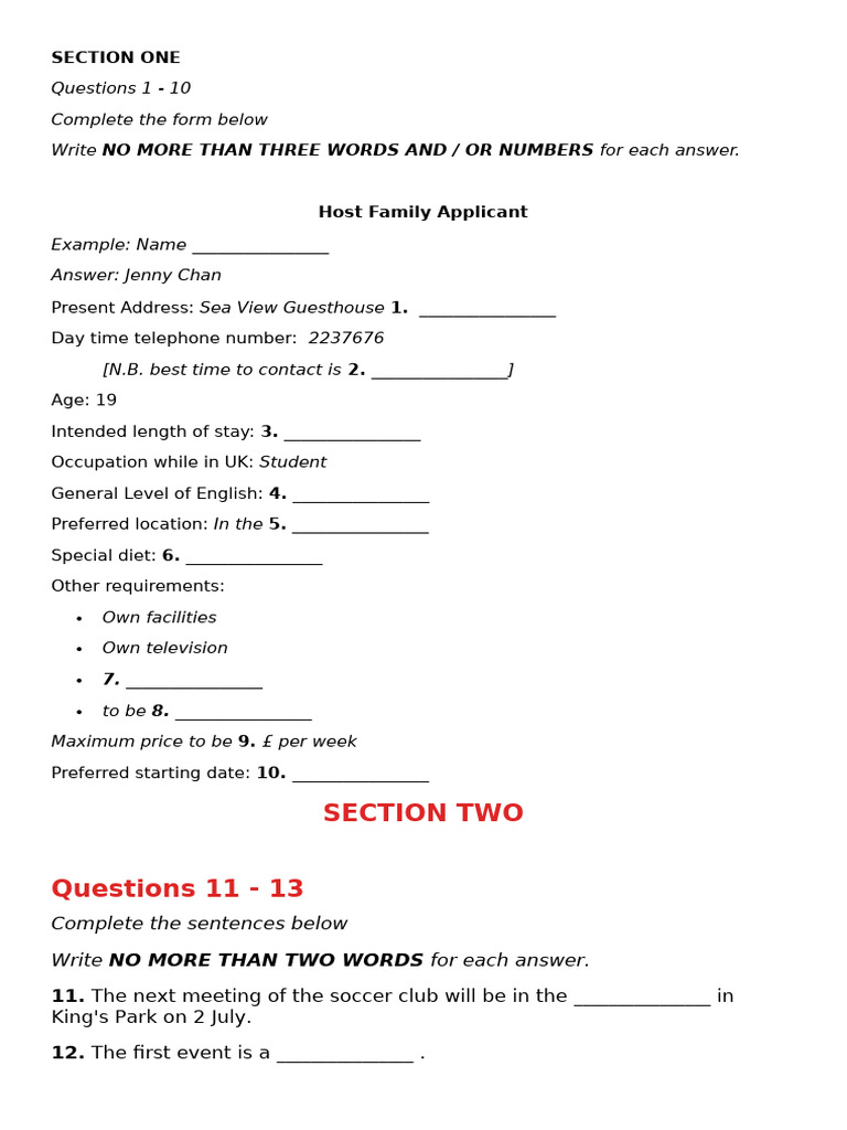 Section One | PDF