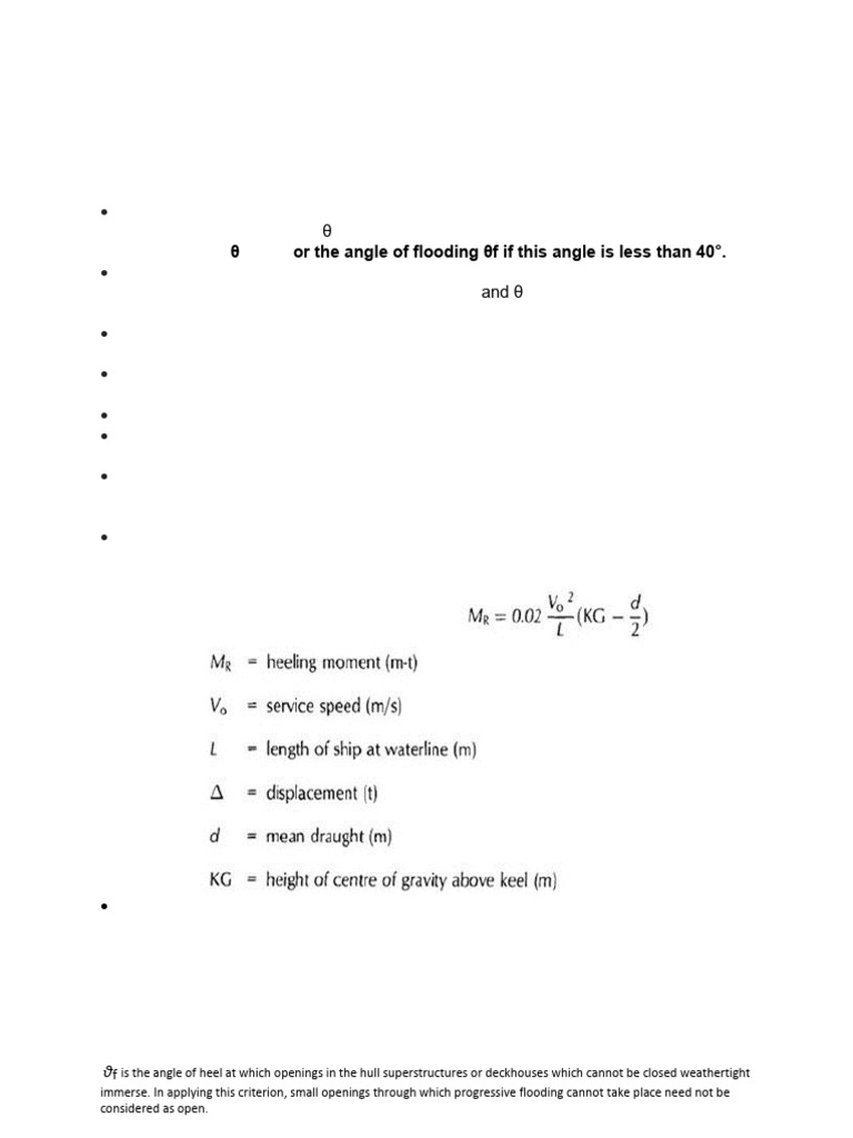 Intact Stability Criteria For All Ships | PDF