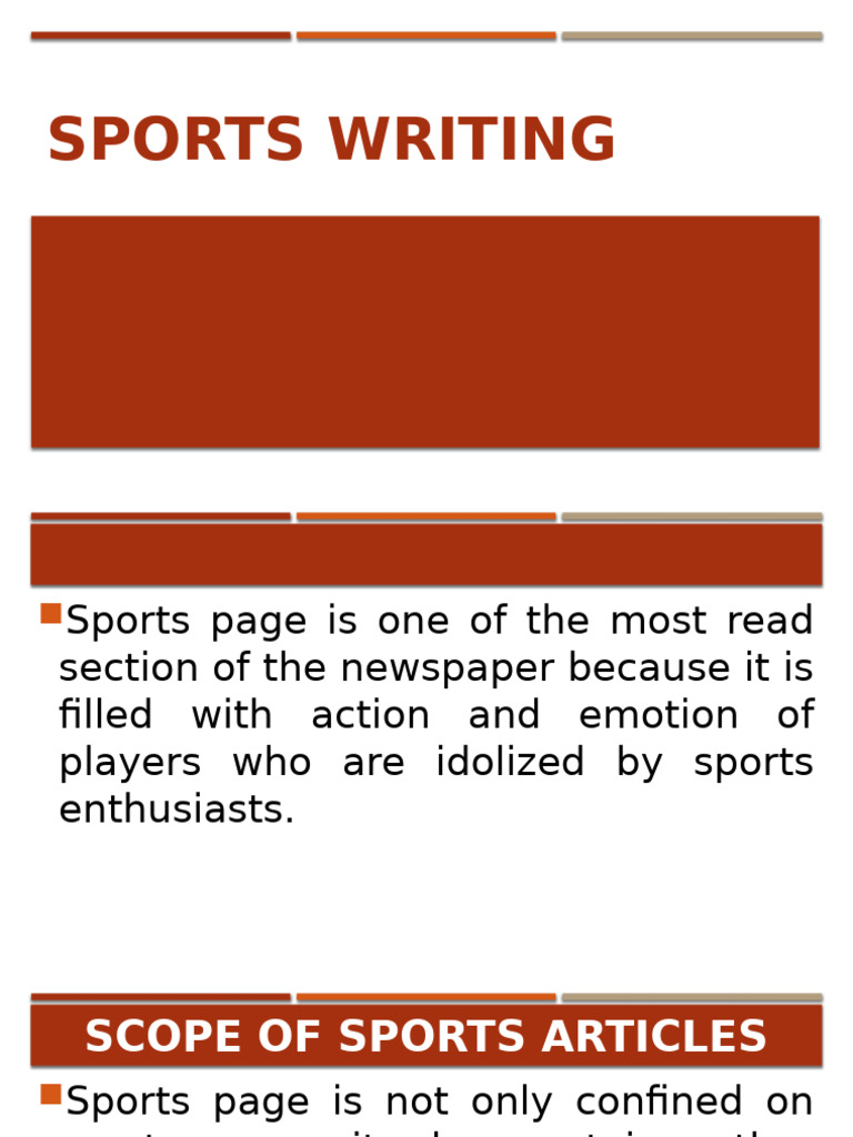 Sports Writing (Justine, LAC) | PDF