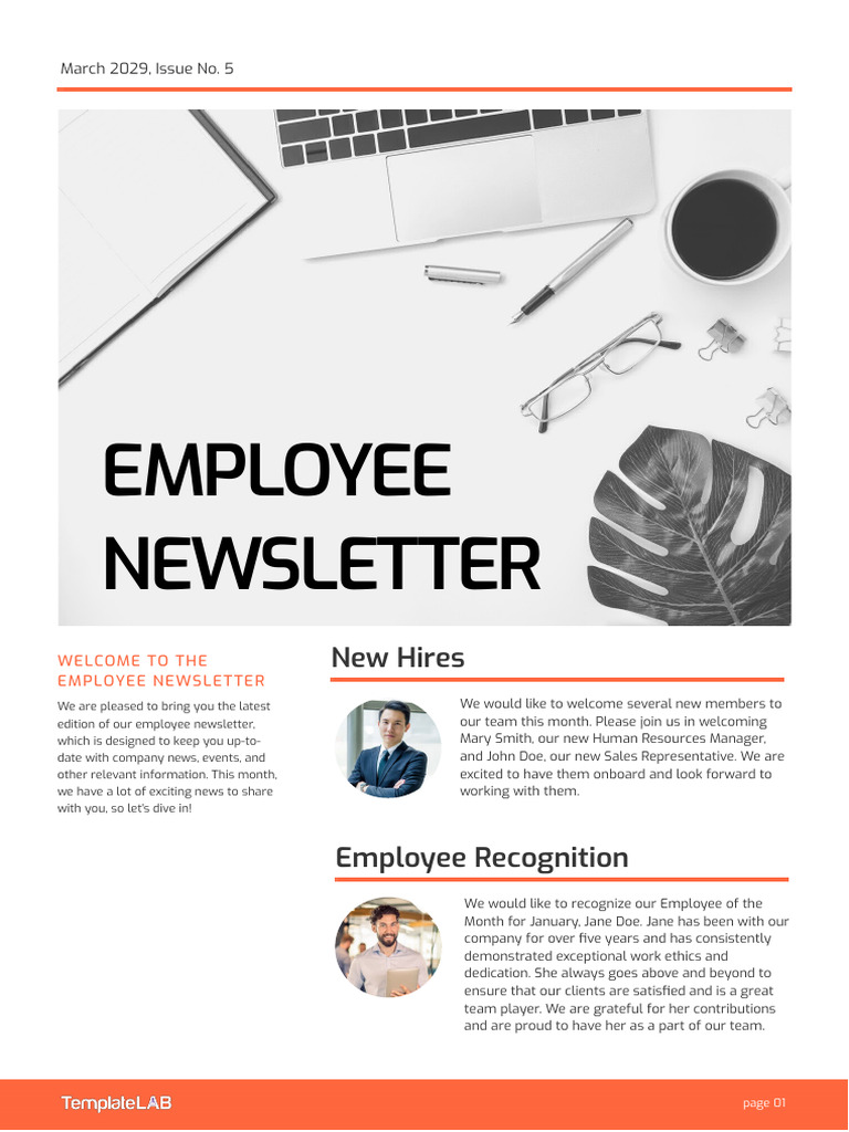 Employee Newsletter Templates | PDF