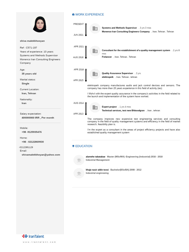 Shiva Malekkhooyan CV.v1 (1) (1) | PDF