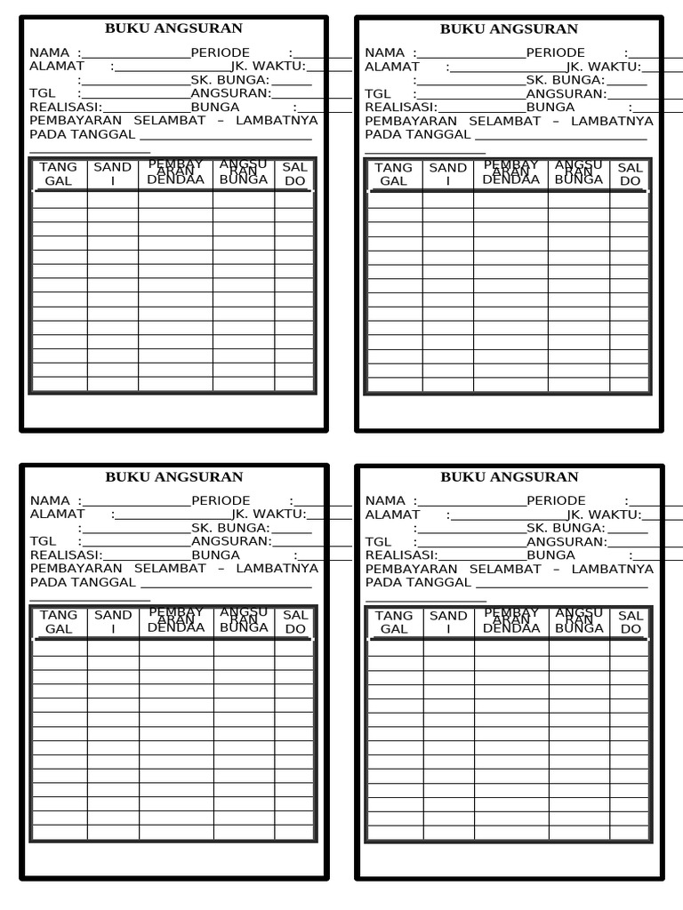 Buku Angsuran | PDF