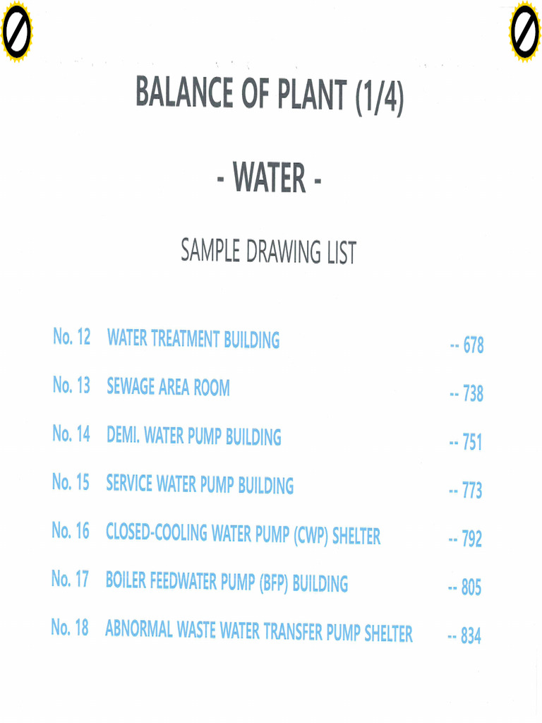 Balance of Plant 1-4 Water. | PDF