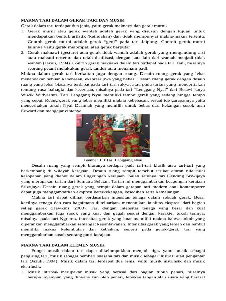 Makna Tari dalam Gerak dan Musik | PDF