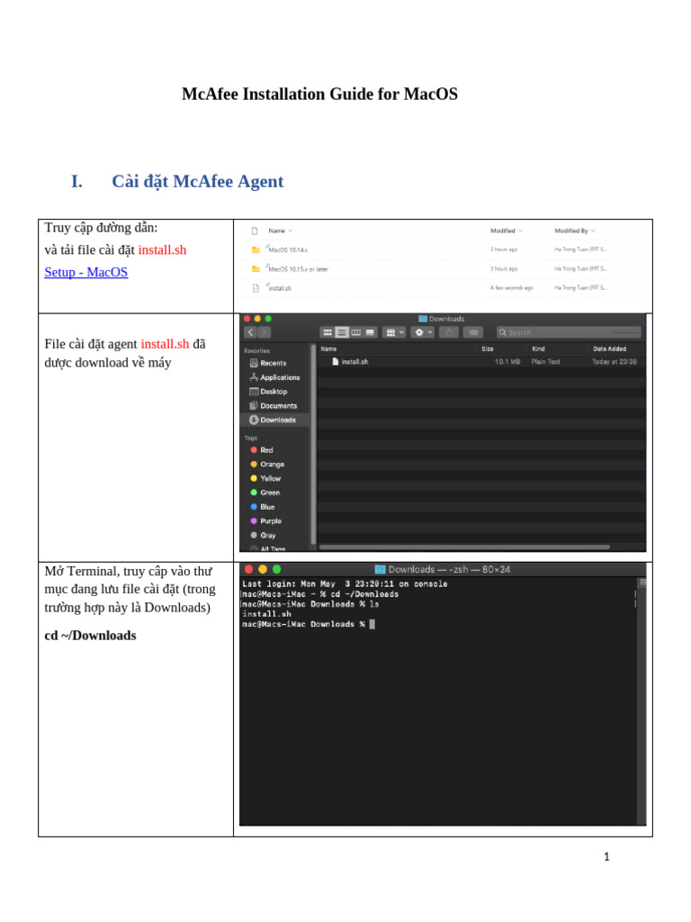 McAfee Installation Guide For MacOS | PDF