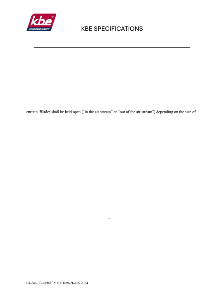 KBE SPECIFICATIONS Edition 6.0 | PDF