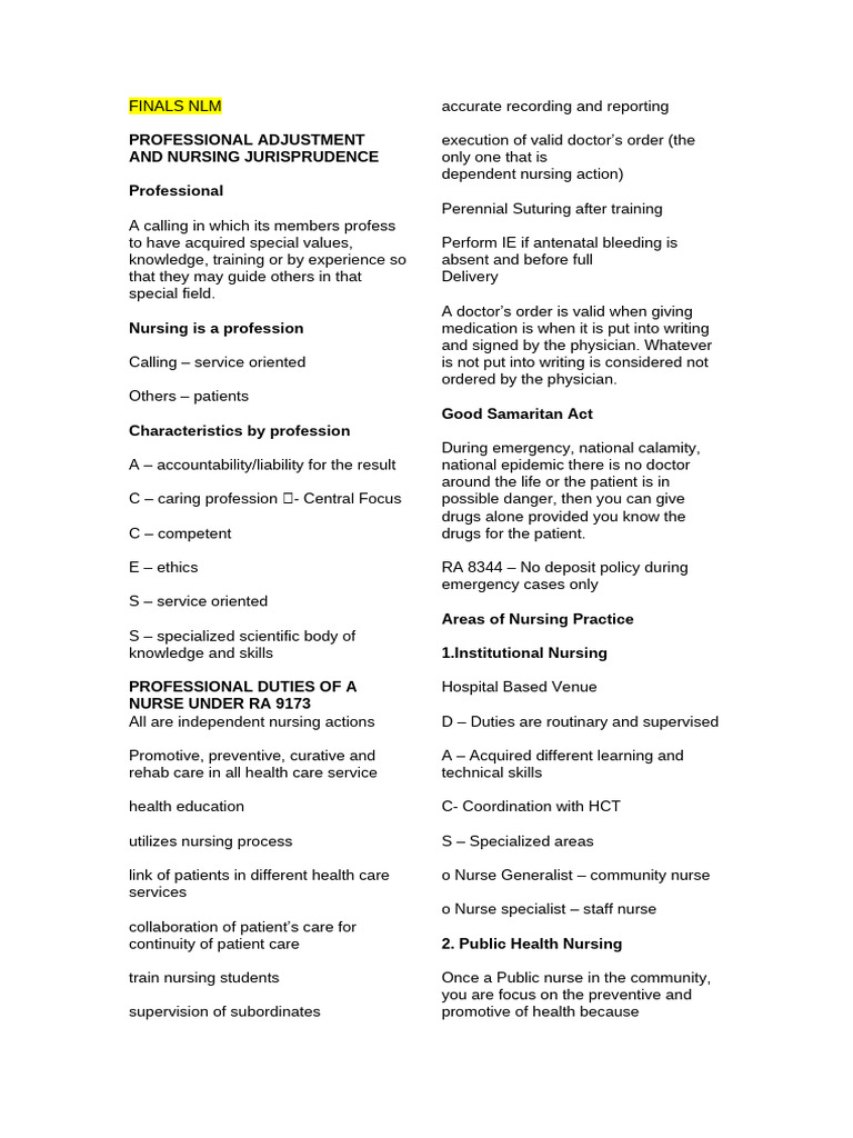 FINALS NLM PART 1 | PDF