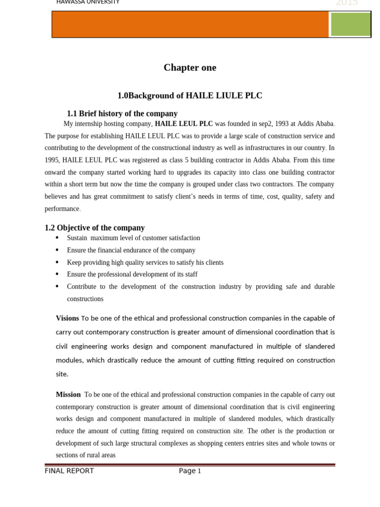 SABIR FINAL INTERNSHIP REPORT | PDF SABIR FINAL INTERNSHIP REPORT | PDF
