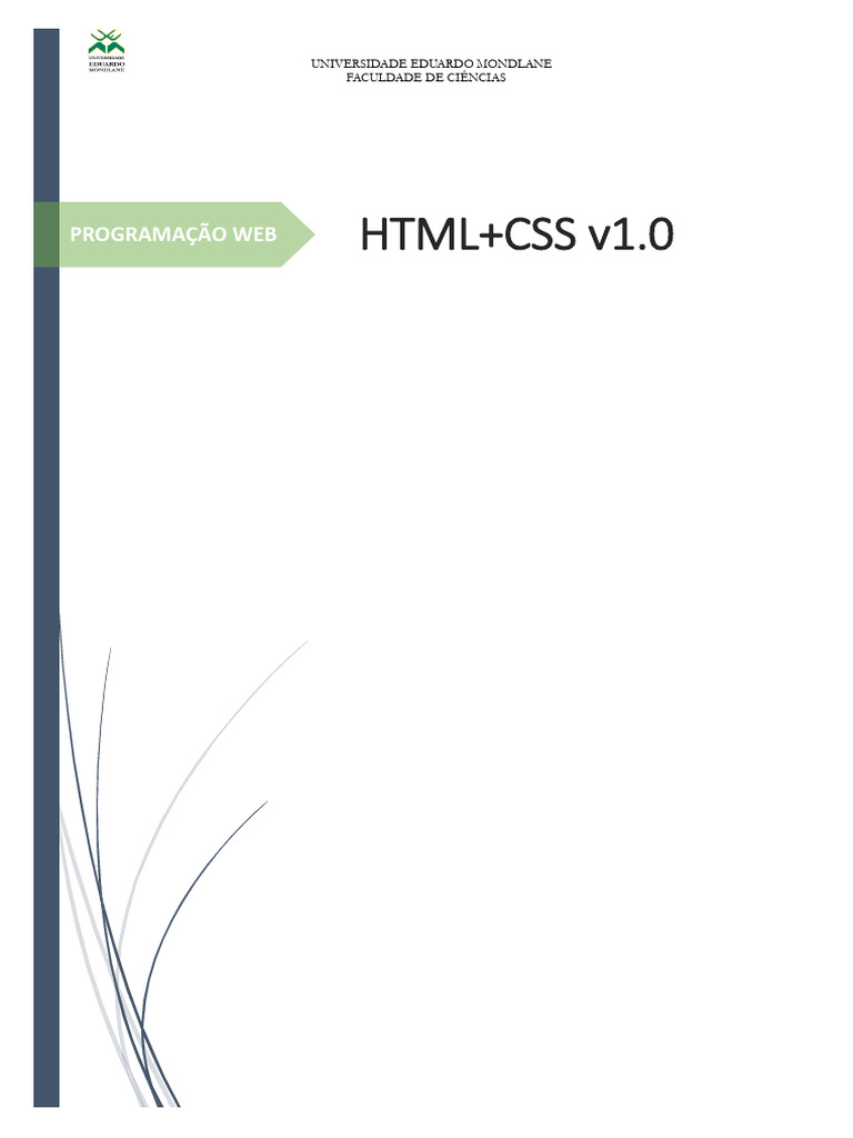 HTML+CSS v1.0: Texto de Apoio | PDF
