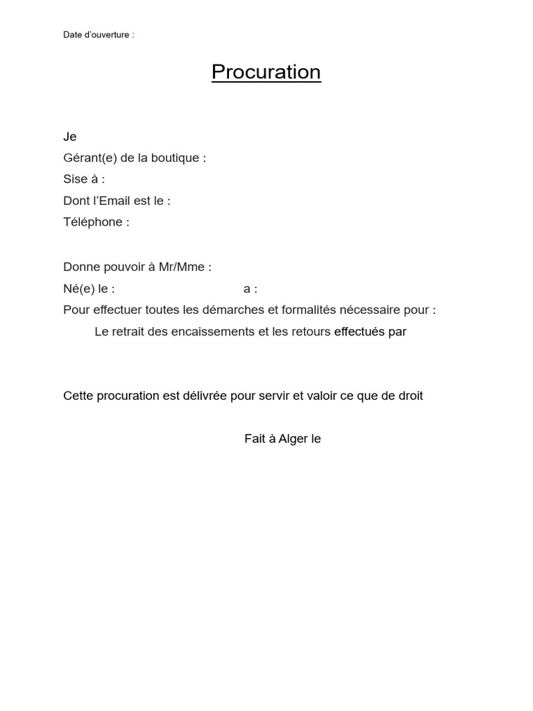 Procuration | PDF