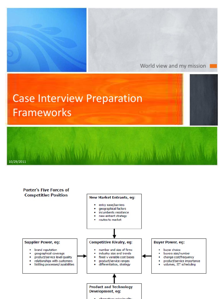 Case Interview Preparation - Frameworks | PDF | Change Management ...