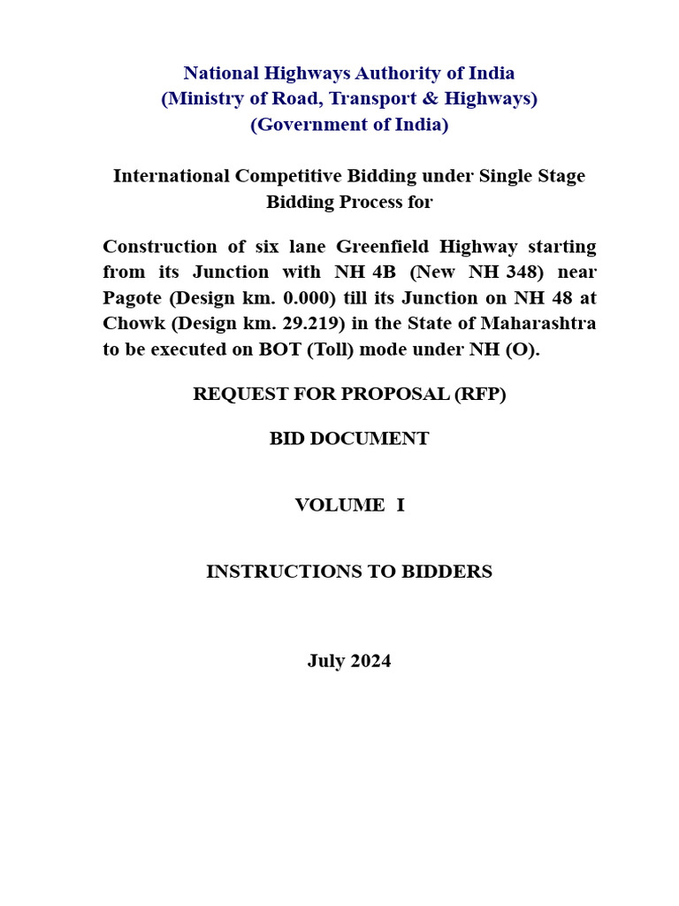 National Highways Authority of India (Ministry of Road, Transport ...