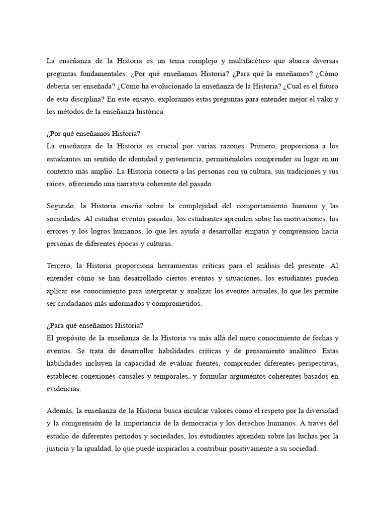 Ensayo Historia-ACTIVIDAD | PDF