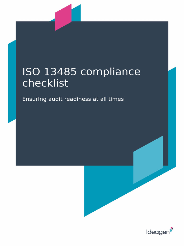 ISO 13485 Ideagen Compliance Checklist | PDF