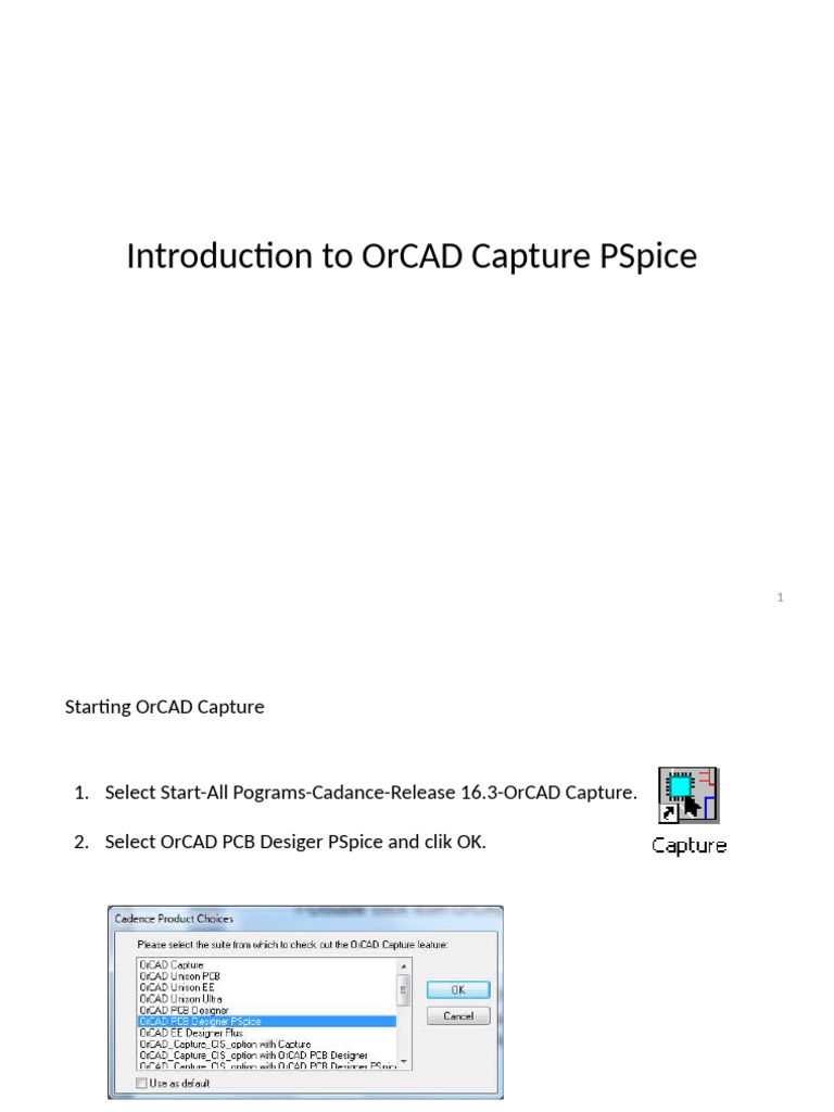 1 Introduction To Orcad Pspice Pdf