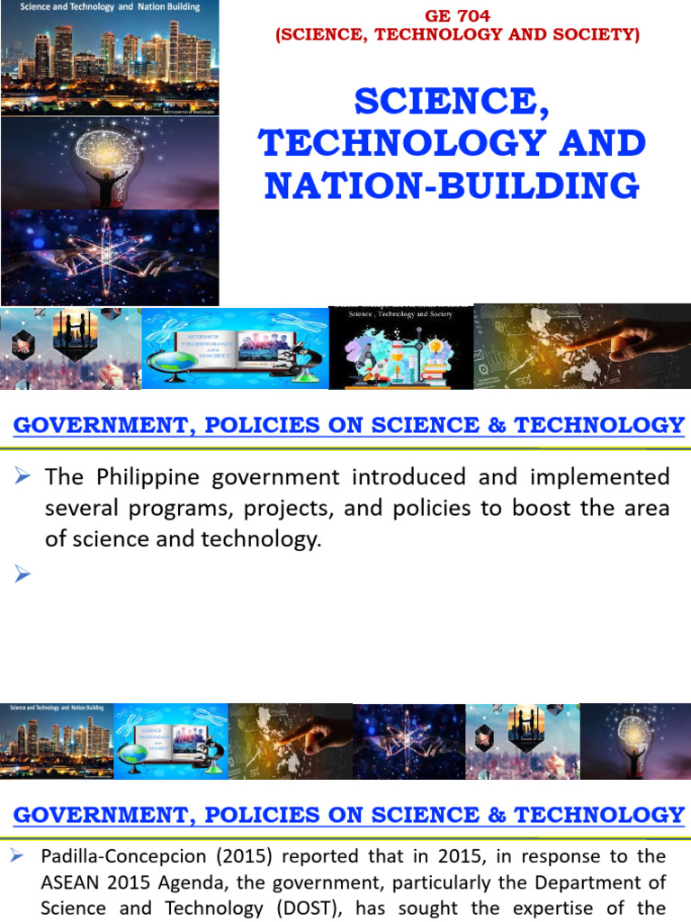 Lesson 4 Science Technology and Nation Building | PDF