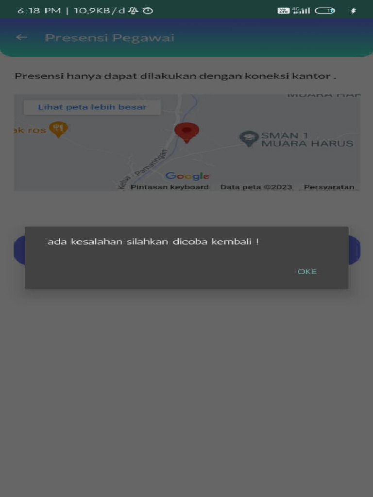 Absen Error Pulang | PDF