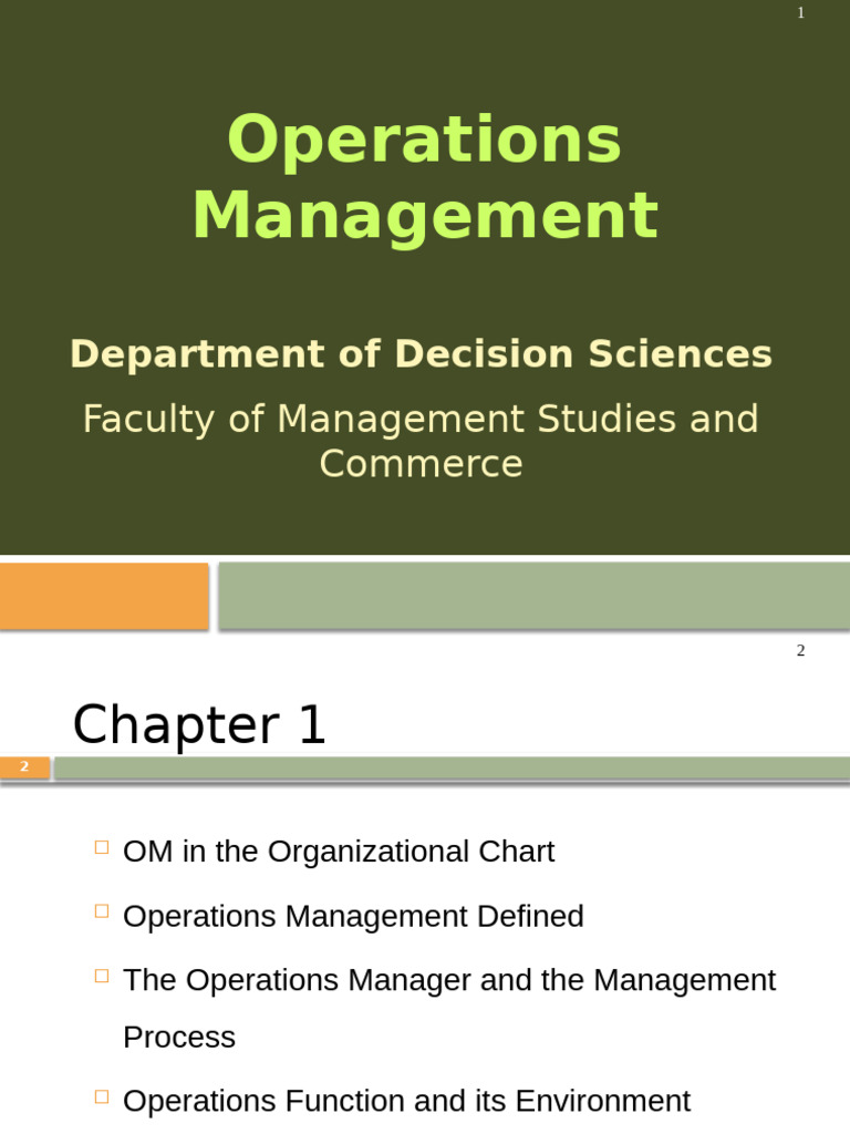OM-01 Introduction | PDF