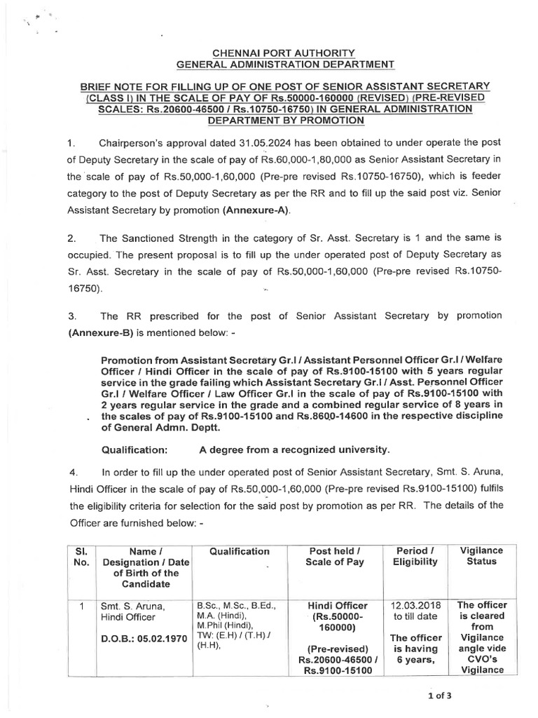 Brief Note Along With Annexures | PDF