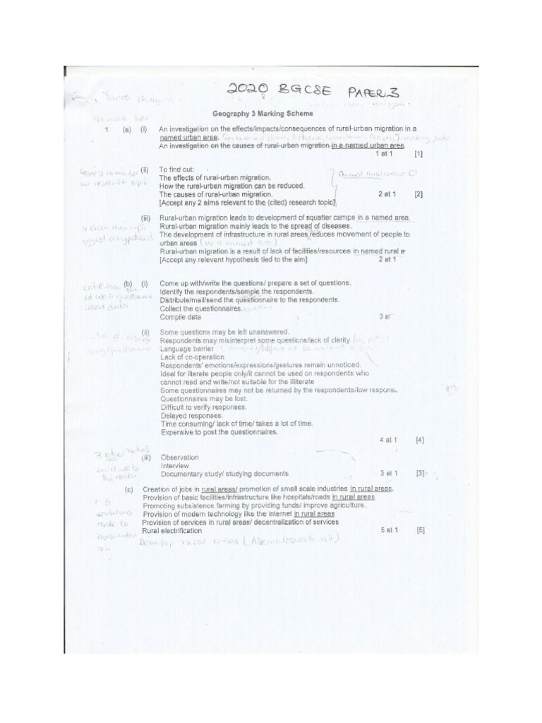 2020 Bgcse Paper 3 | PDF
