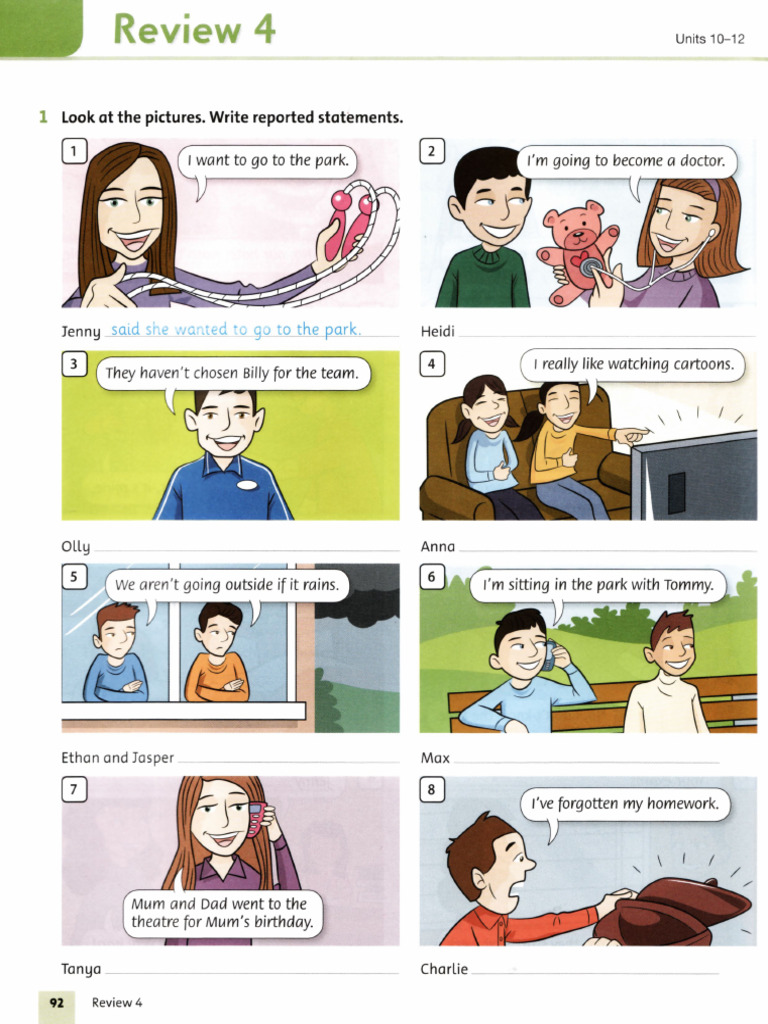 Grammar friends 5 Review 4 | PDF
