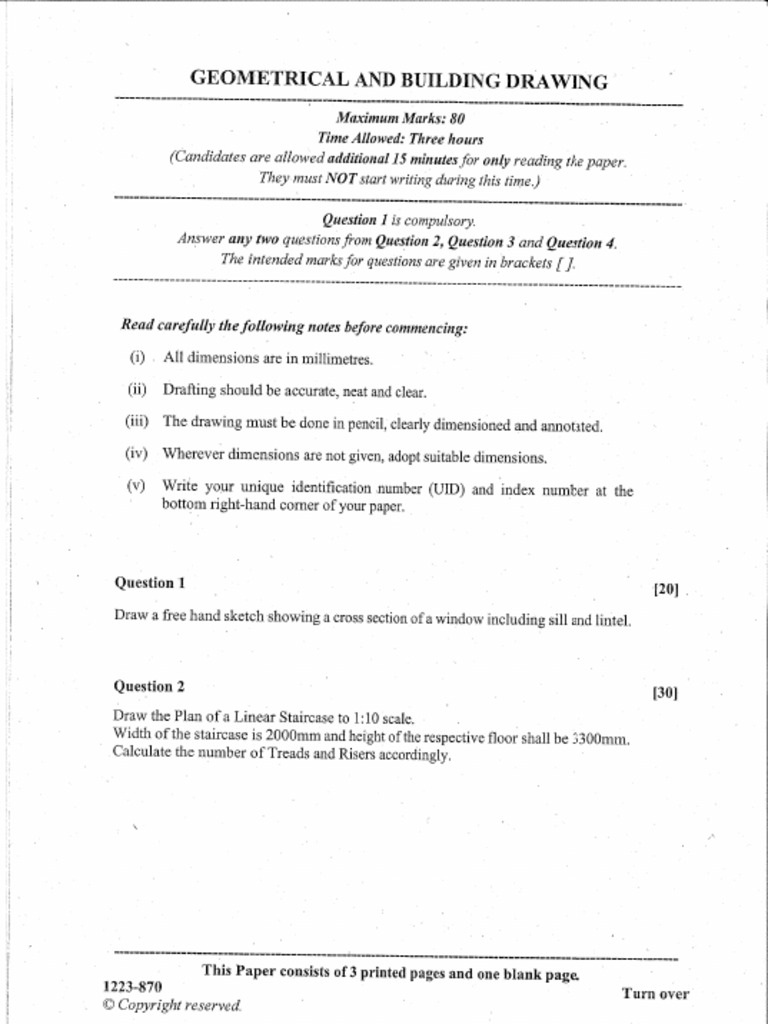 870 Geometrical & Building Drawing PDF | PDF