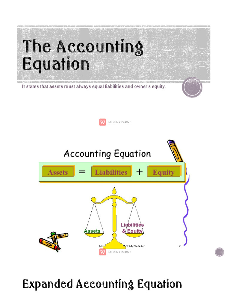 The Accounting Equation Double Entry System For ACC101 | PDF