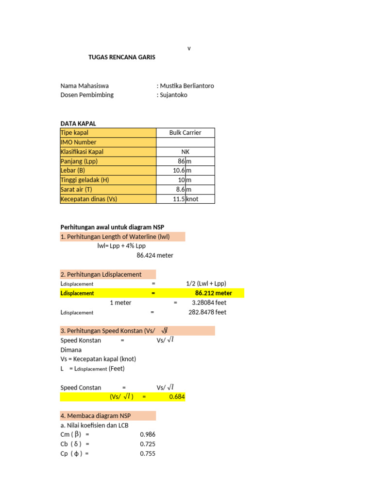 Body Lines Plan Kapal | PDF