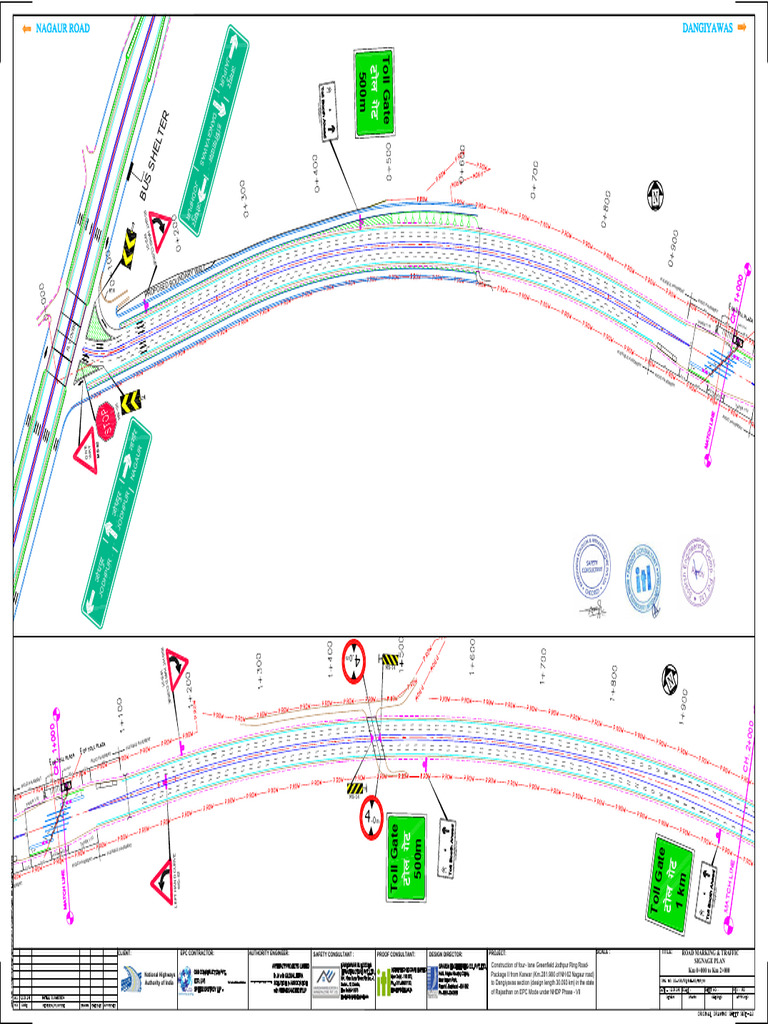 Road Marking & Traffic Signage Plan | PDF