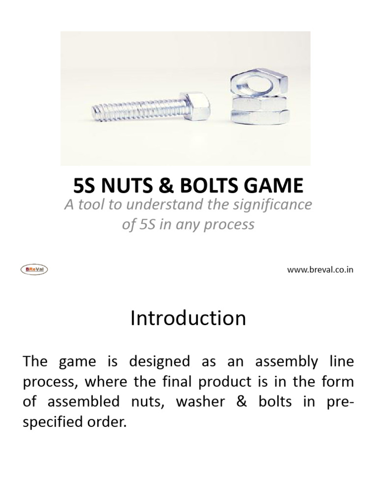 5S Nuts Bolts Game Training Presentation | PDF