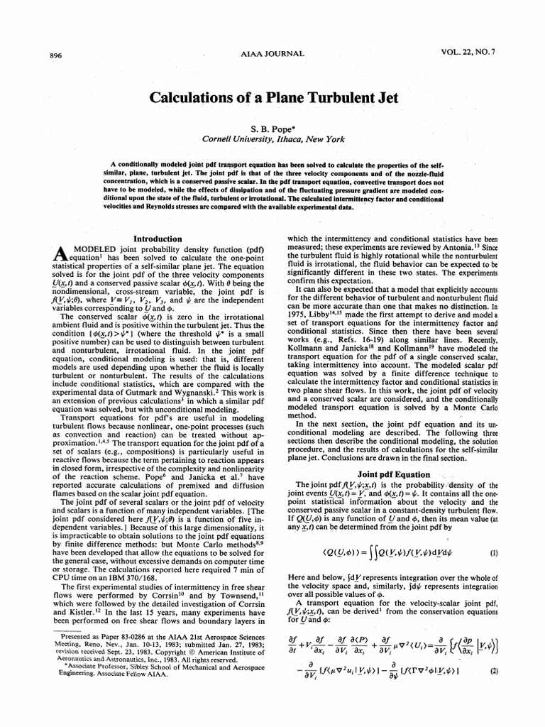 Turbulent Jet | PDF